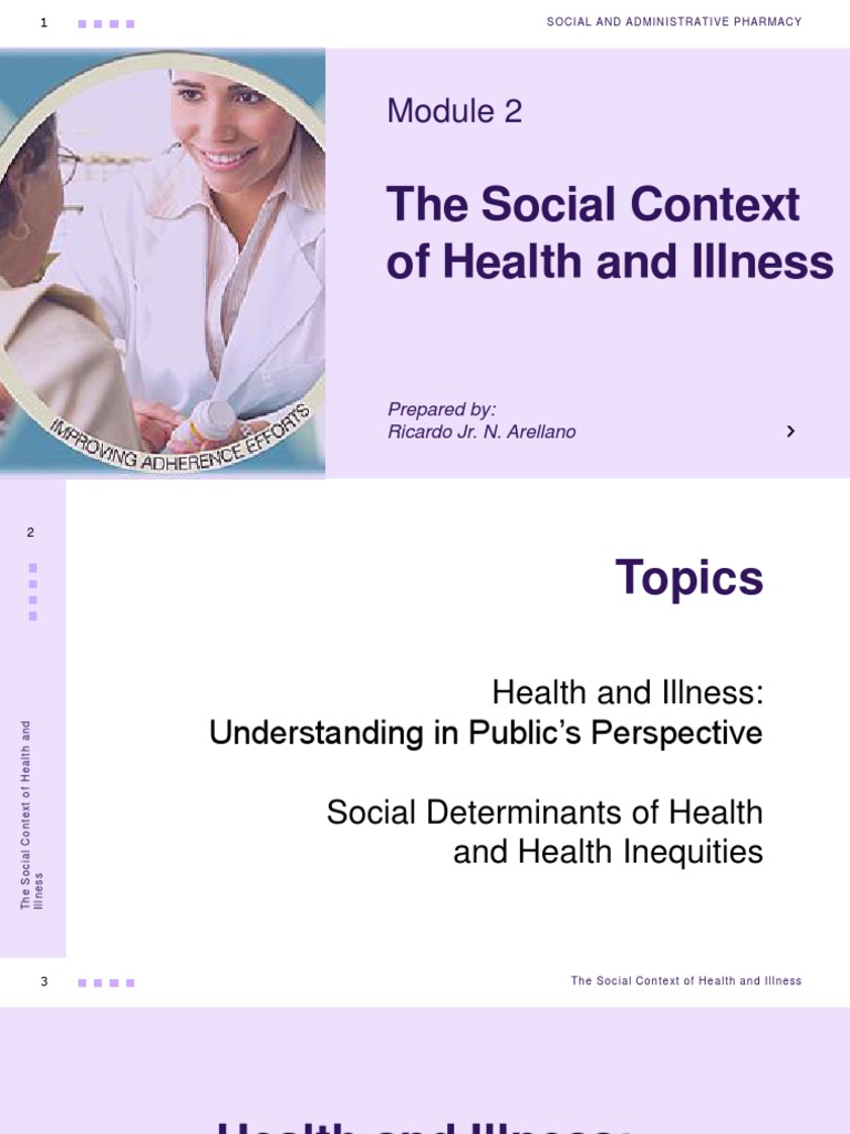 sc.M2.1.THE SOCIAL CONTEXT OF HEALTH AND ILLNESS - SAP | PDF ...