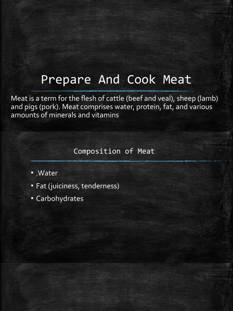 Meat Preparation and Cooking Guide | PDF | Cooking, Food & Wine