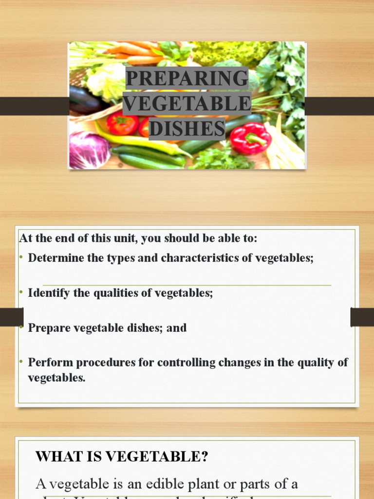 Prepare Vegetable Dishes | PDF | Vegetables | Cooking