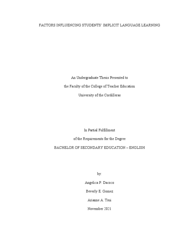 To Edit Group 7 Final Manuscript 3 2 1 1 | PDF | Second Language Acquisition | Parenting