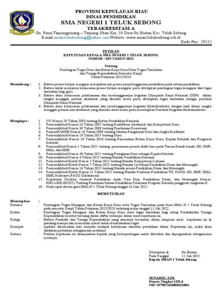 SK PBM Ganjil 2022-2023 | PDF