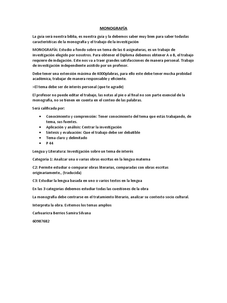 MONOGRAFÍA | PDF