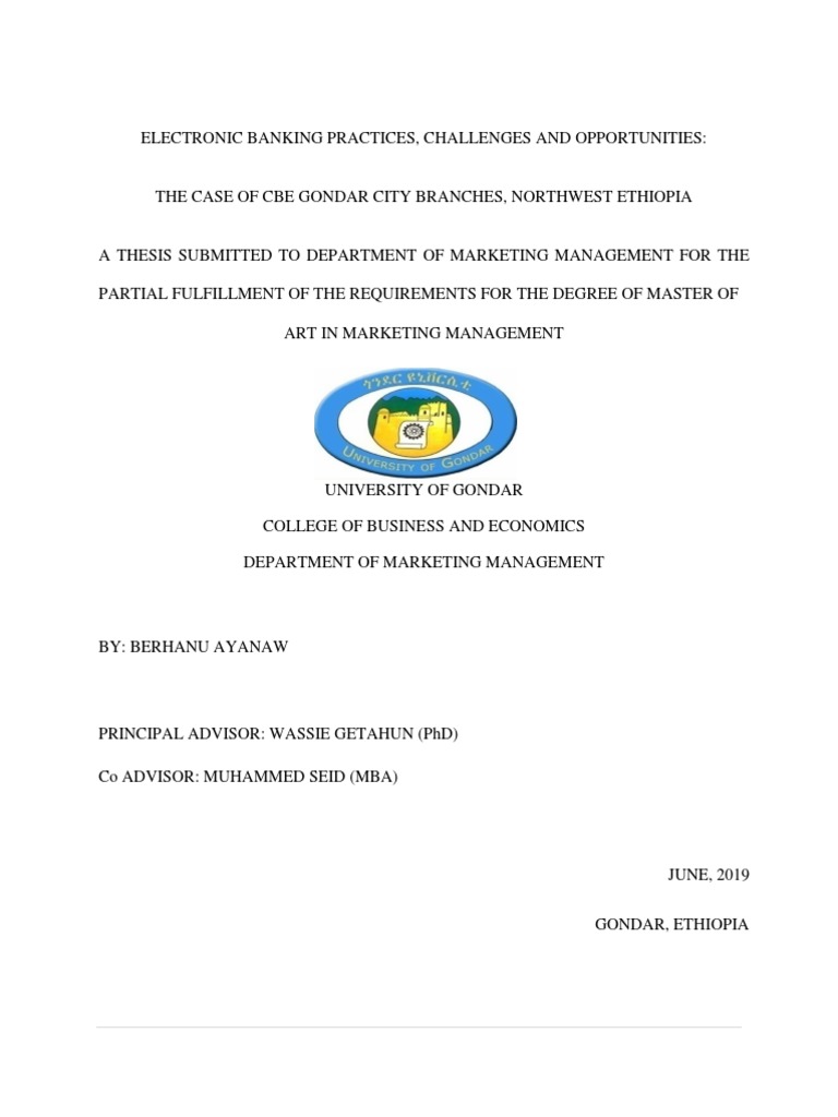 Berhanu Final 22 | Download Free PDF | Banks & Banking | Online Banking