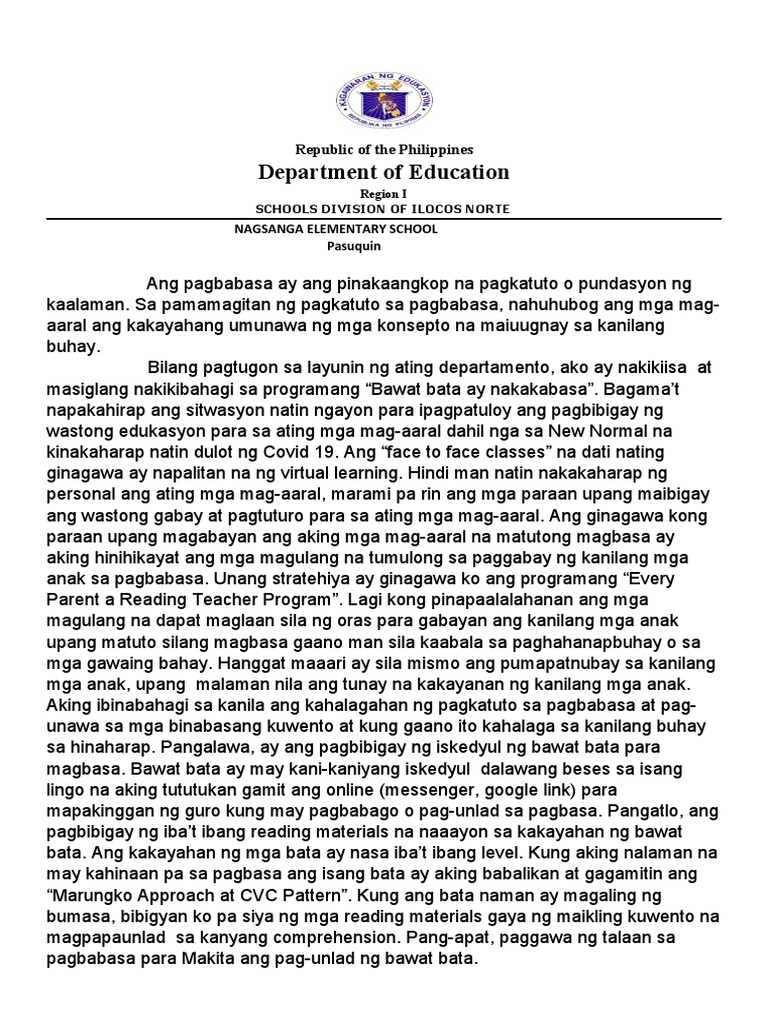 Mahusay Na Paraan Sa Pagbabasa 5 Gold | PDF