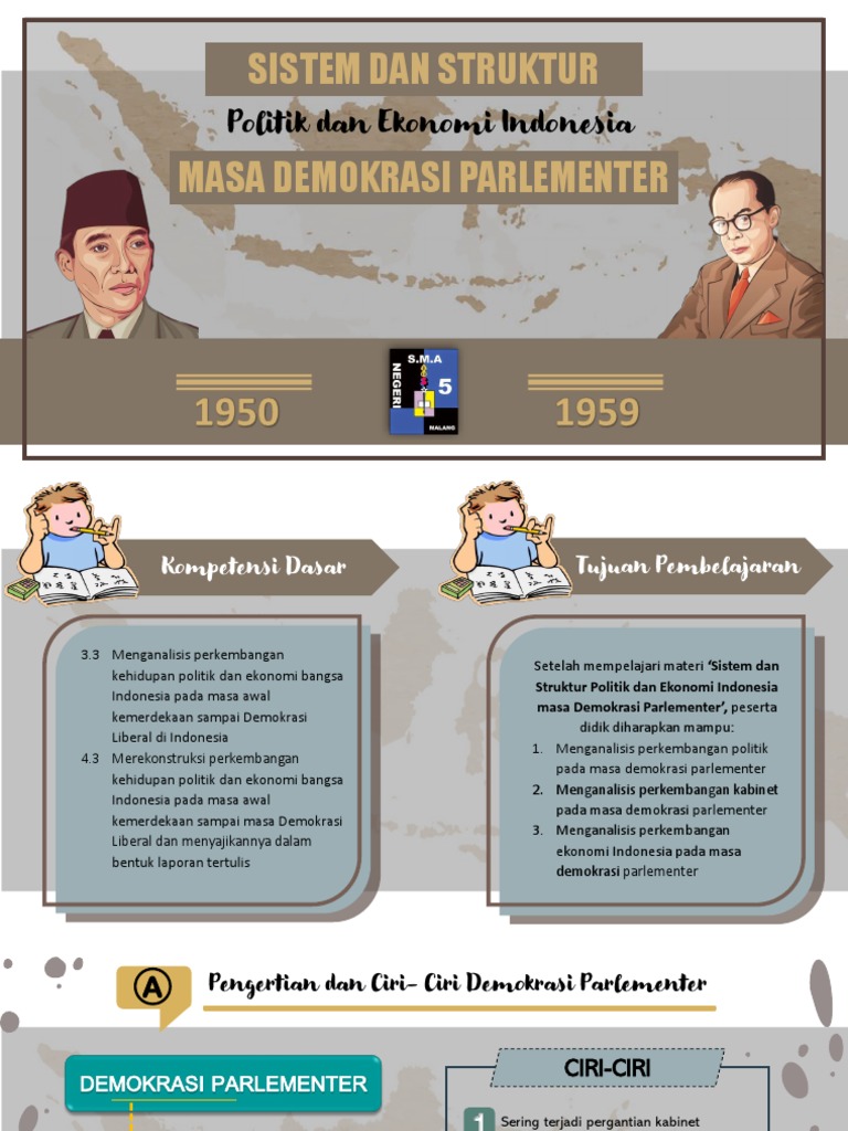 Demokrasi Parlementer Sistem Politik Dan Ekonomi Indonesia | PDF