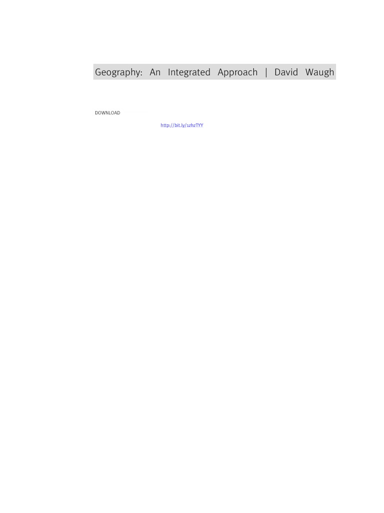 Geography An Integrated Approach | PDF | Eating Disorder | Geography