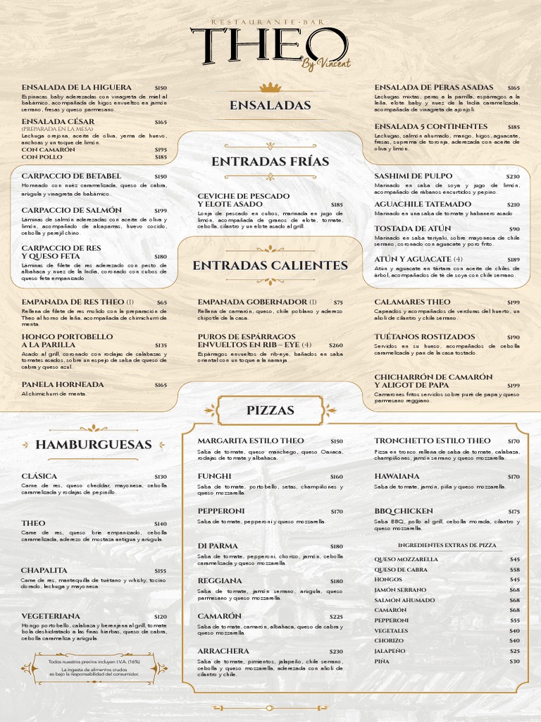 Menu | PDF | Taco | ensalada