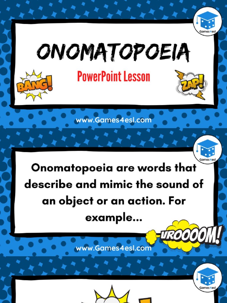 Onomatopoeia PowerPoint Lesson | PDF