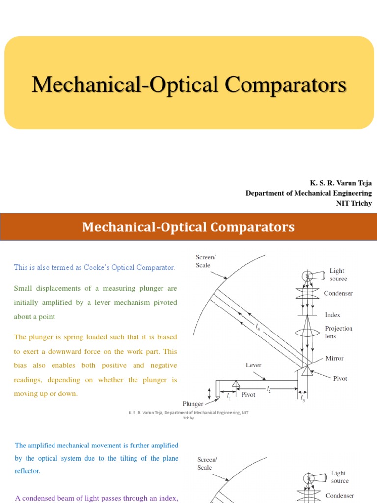 Optical Comparators | Download Free PDF | Optics | Mirror