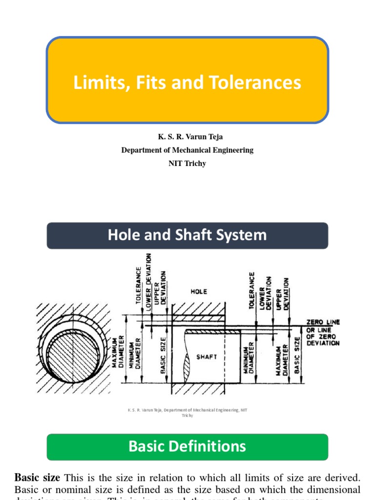 Limits, Fits and Tolerances | PDF | Engineering Tolerance | Applied And Interdisciplinary Physics