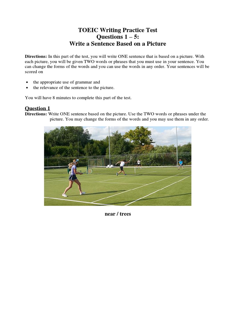 toeic__writing_practice_test_2018 | PDF | Phrase | Human Communication