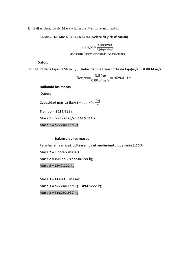 Balance de Masa y Energía | PDF | Conceptos matemáticos | Cantidades ...