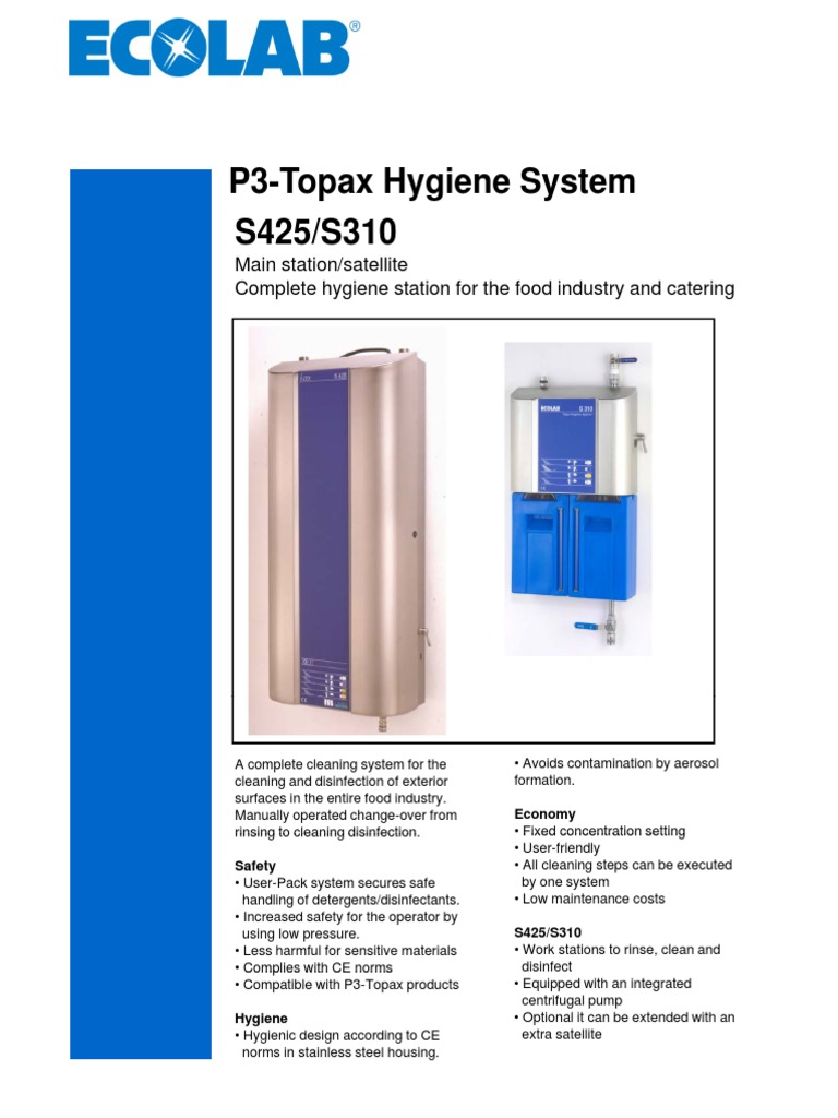 Satellite Ecolab | PDF | Pump | Hygiene