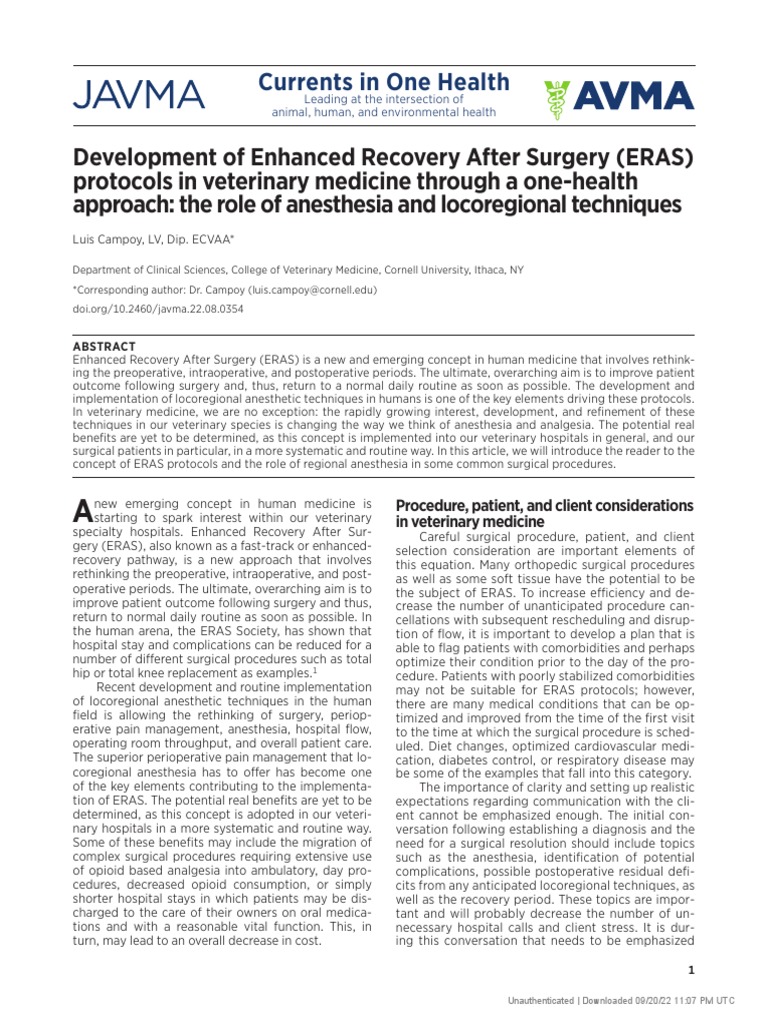 [Journal of the American Veterinary Medical Association] Development of ...