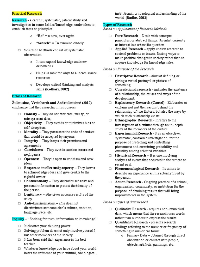 Practical Research | PDF | Science | Knowledge