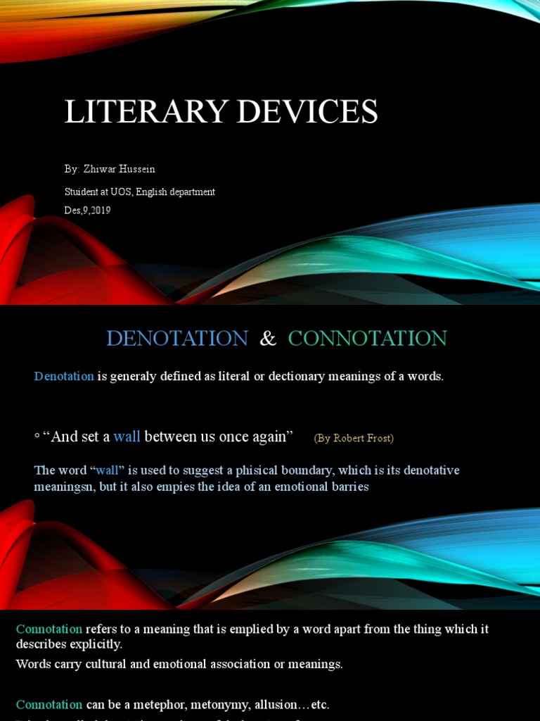 Literary Devices Explained | PDF | Metaphor | Rhetorical Techniques