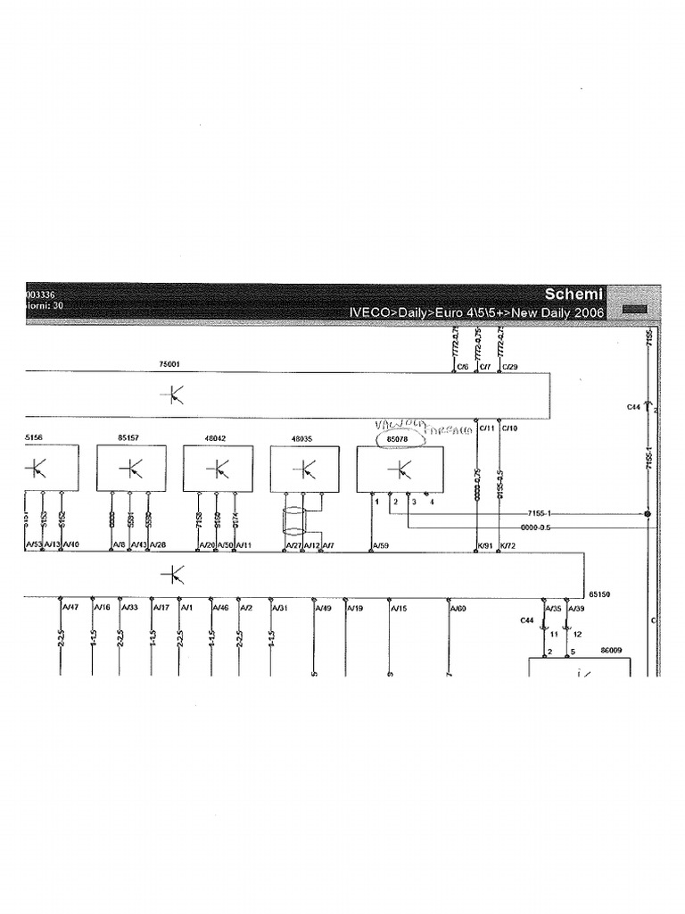 Schema Elettrco Coprp Farfallato Iveco Daily F1C E4 | PDF