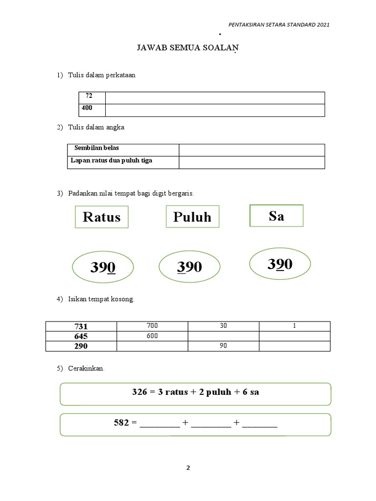 Soalan Math PSS | PDF