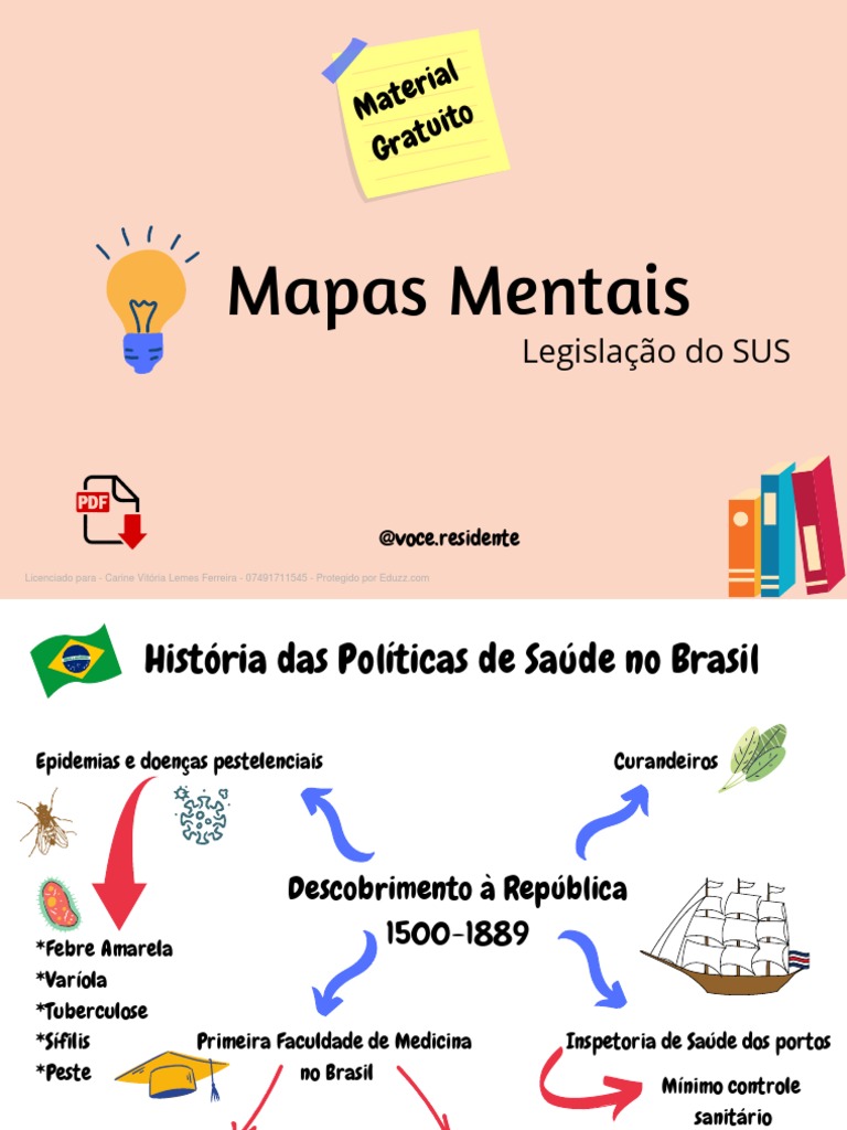 Mapas Mentais Sus | PDF | Saúde pública | Sistema de saúde