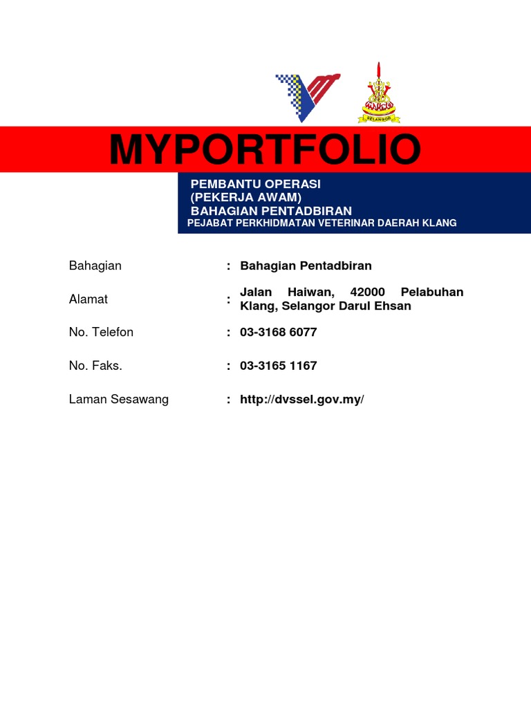 Contoh Portfolio Pembantu Operasi Pra h11 | PDF