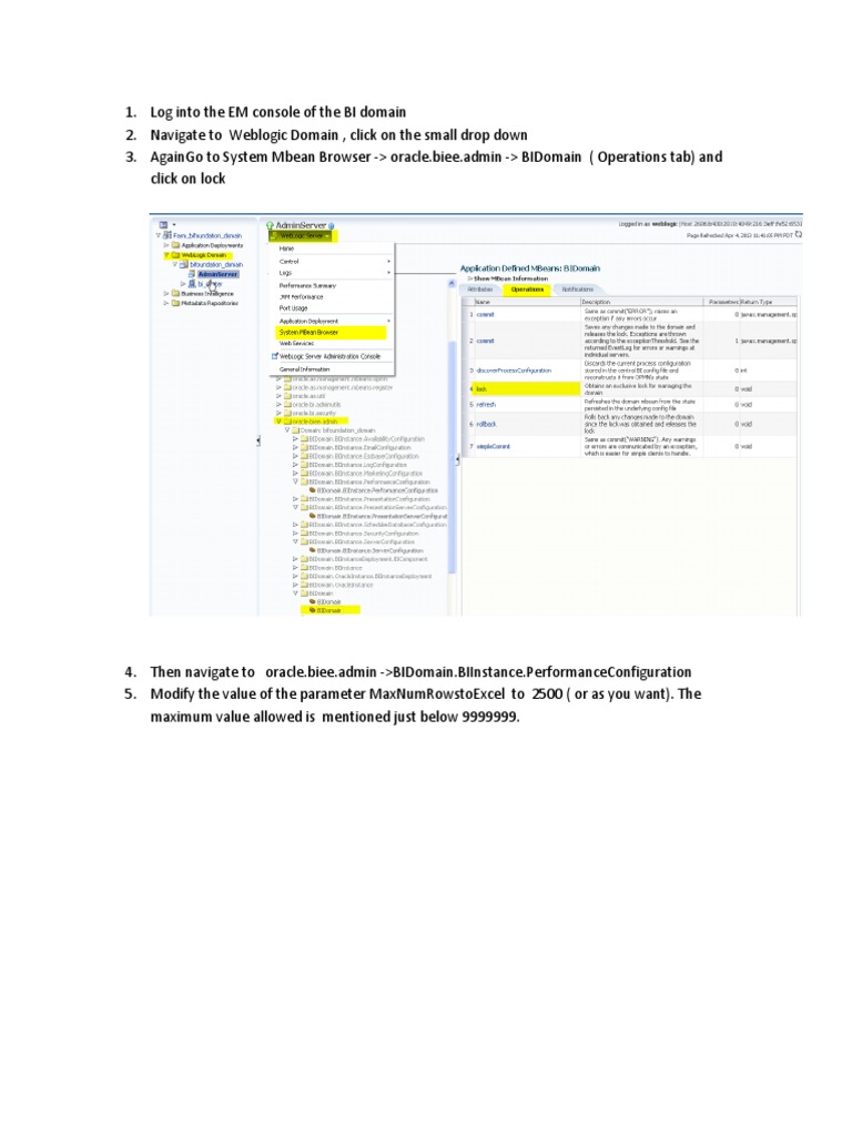 OBIEE Setting TN Increase Downloaded Rows | PDF