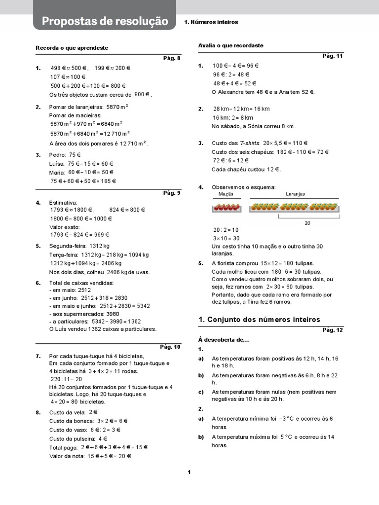 Cap1 Manual Res | PDF | Número inteiro | Número natural