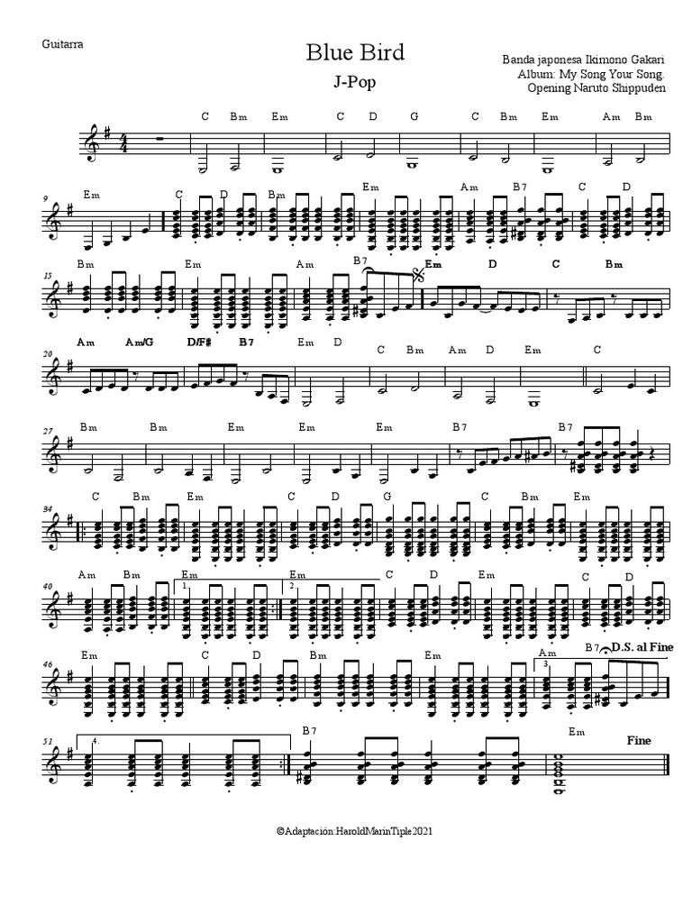 Blue Bird Guitarra | PDF