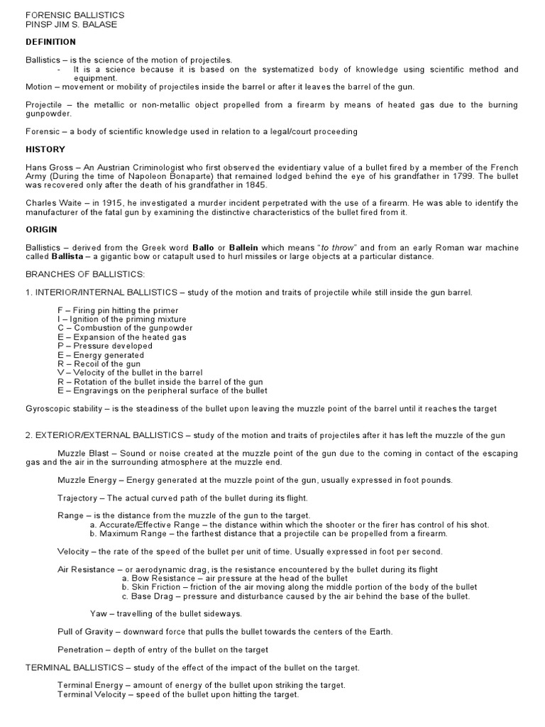 Forensic Ballistics | PDF | Cartridge (Firearms) | Gun Barrel