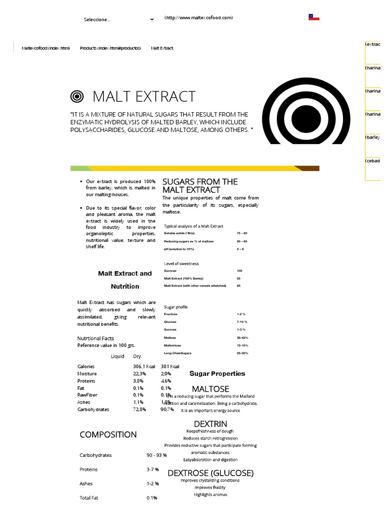 Extracto de Malta | PDF | Malt | Carbohydrates