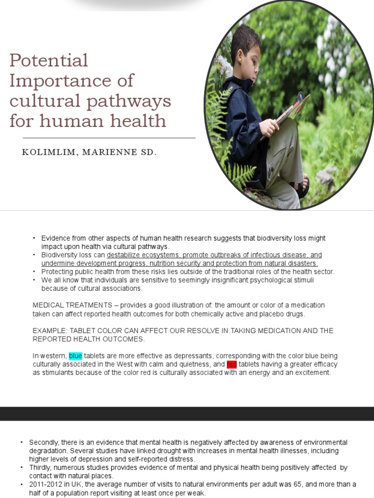 Potential Importance of Cultural Pathways For Human Health KOLIMLIM | PDF | Genetically Modified ...