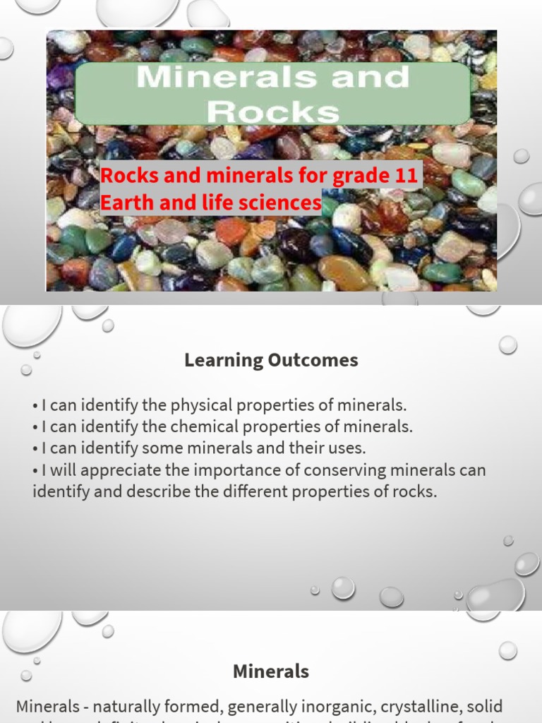 Understanding Mineral Properties and Uses | PDF | Minerals | Chemical ...