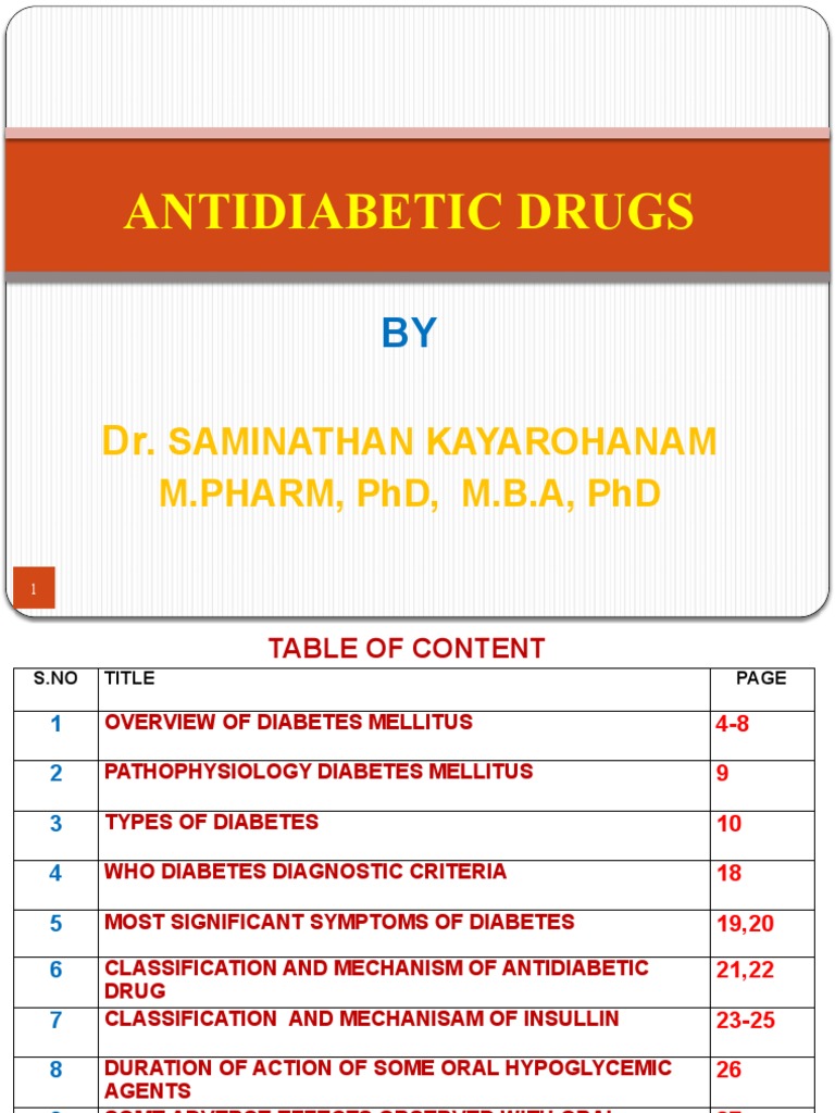 Antidiabetic Drugs | PDF | Diabetes | Hyperglycemia