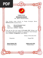 Sertifikat TKK Penggalang (Contoh) | PDF