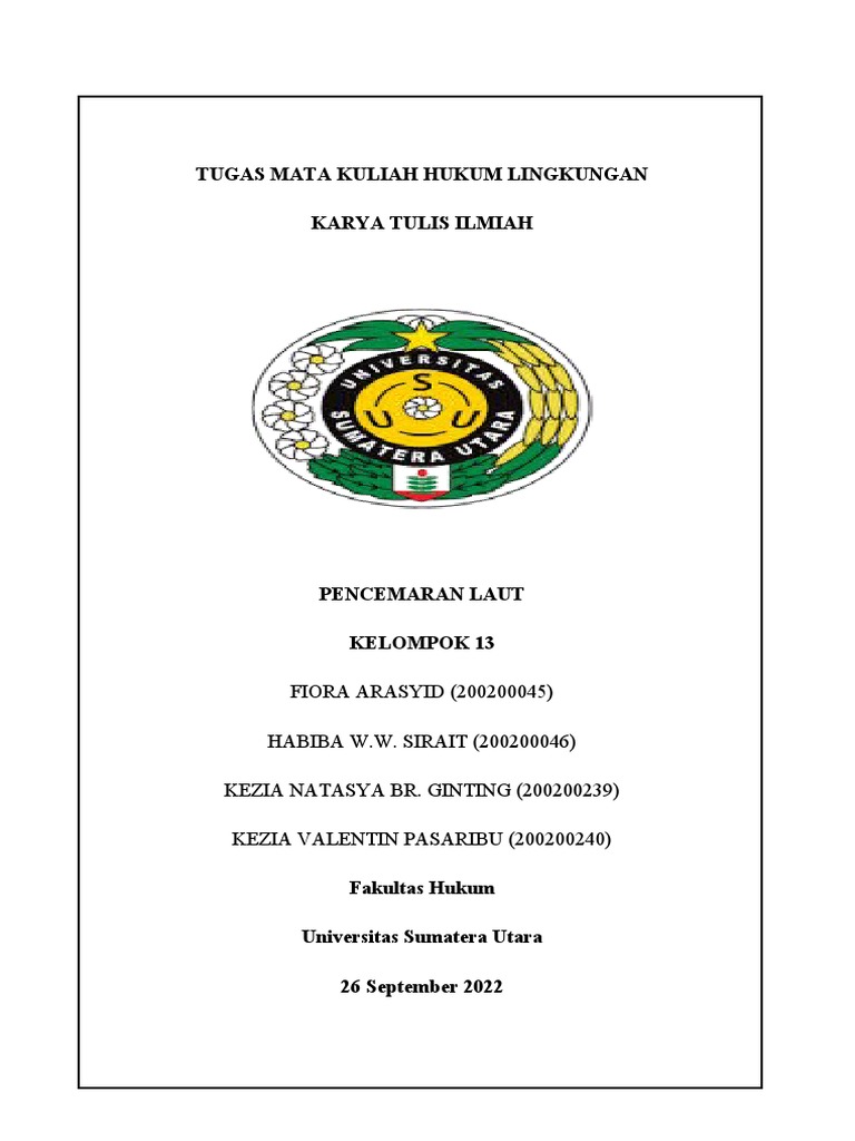 Tugas Karya Tulis Ilmiah | PDF