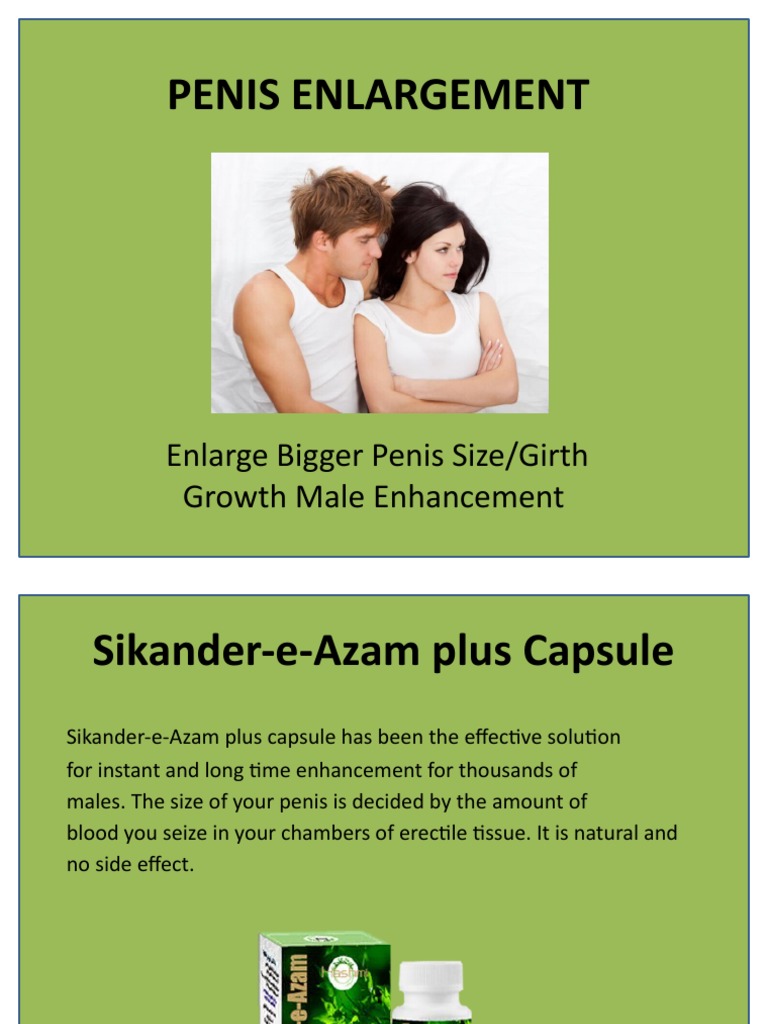 Long Your Penis Quickly Naturally With Sikander-E-Azam Plus Capsule | PDF