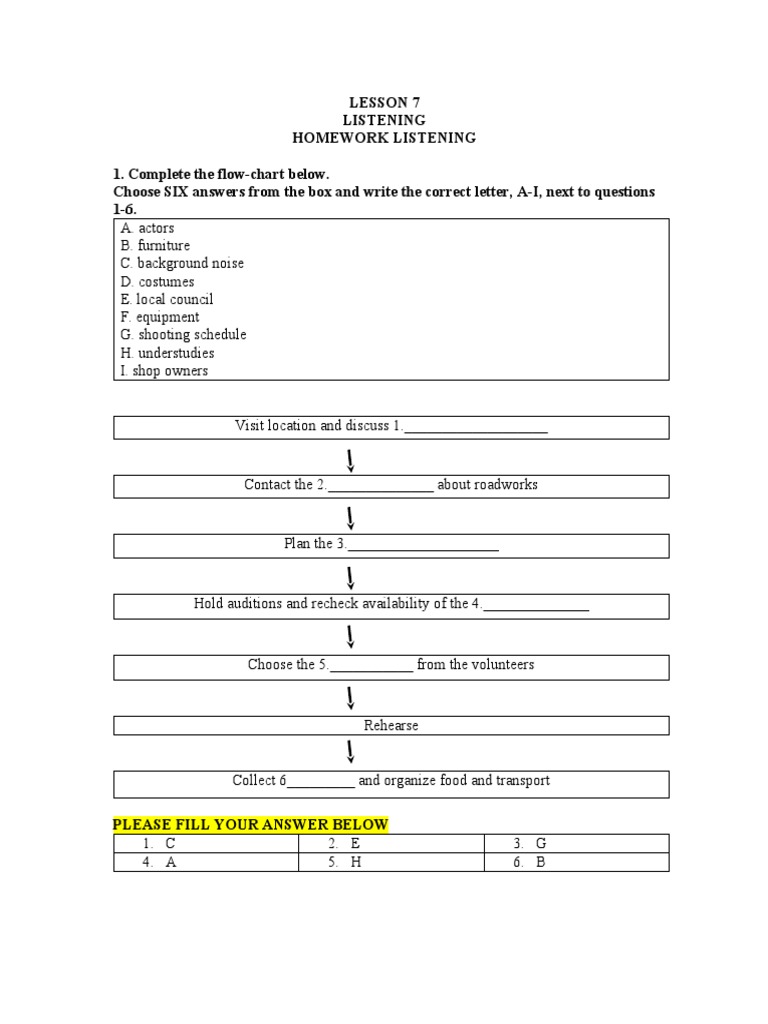 Lesson 7 - Listening - Homework | PDF | Frog