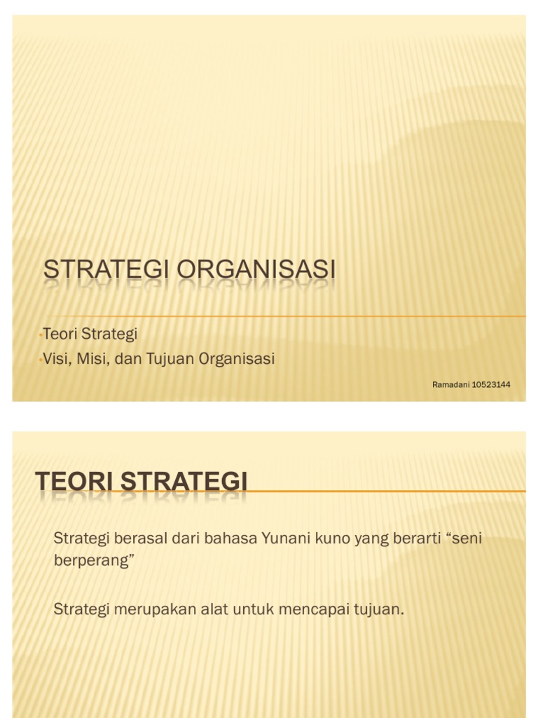 Strategi Organisasi | PDF | Karier & Perkembangan | Bisnis
