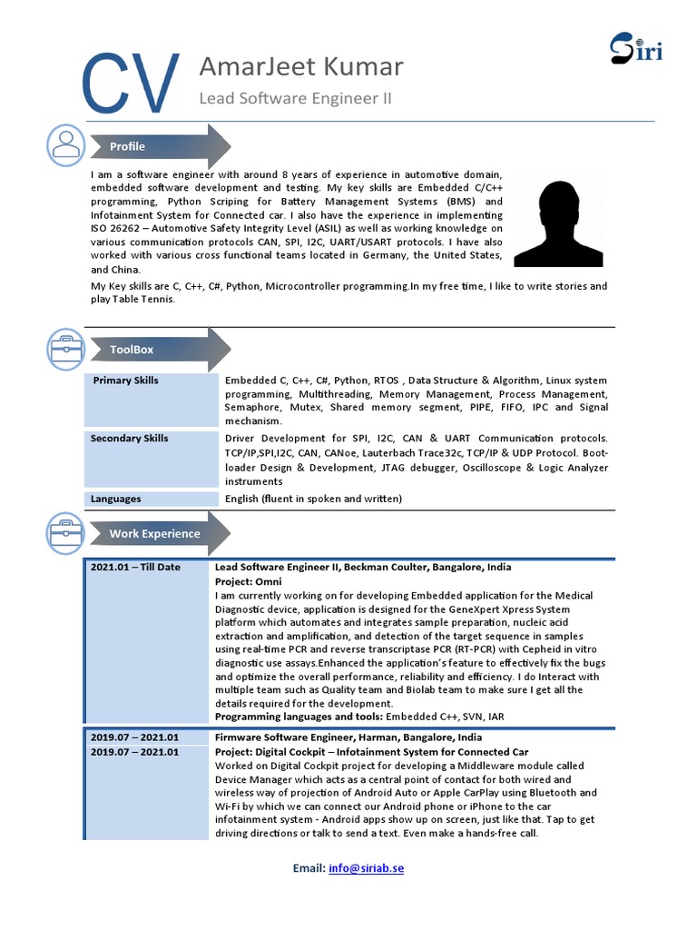 Amarjeet Kumar CV New | PDF | Embedded System | Android (Operating System)