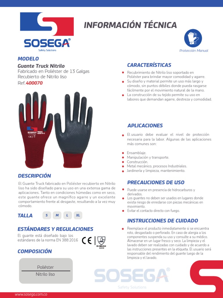 400070 Guante Truck Nitrilo_ | PDF | Guante