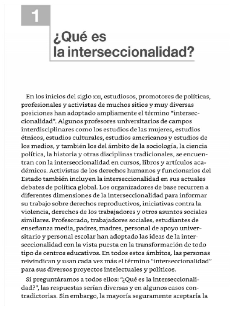 Interseccionalidad | PDF