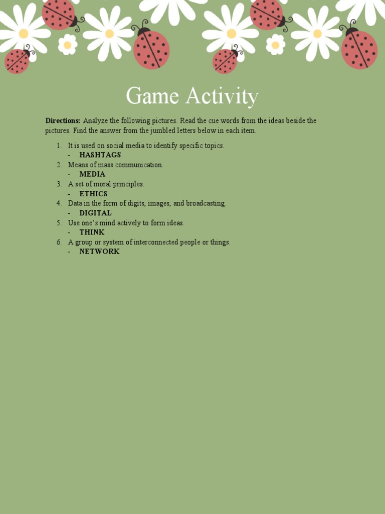 Game Activity Analyze Trends and Fads | PDF | Communication
