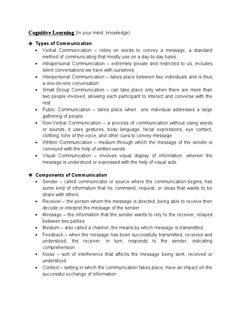 Purposive Communication | PDF | Communication | Cognitive Science