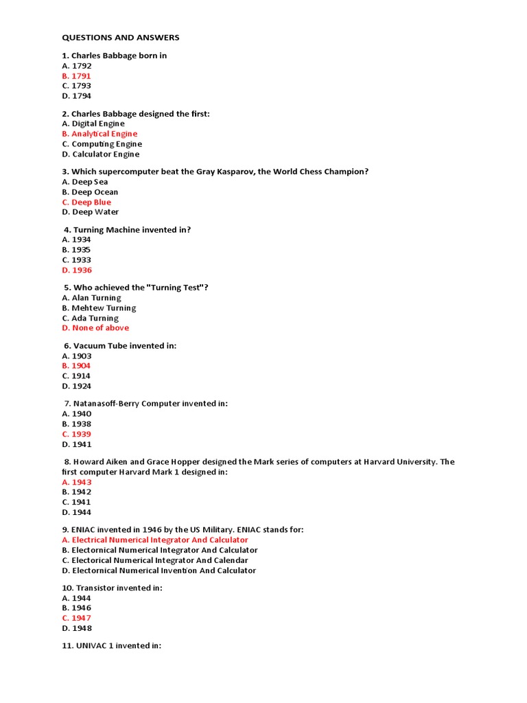 Quiz - Introduction To Computing Cs101 | PDF | Computer Data Storage ... Quiz - Introduction To Computing Cs101 | PDF | Computer Data Storage ...