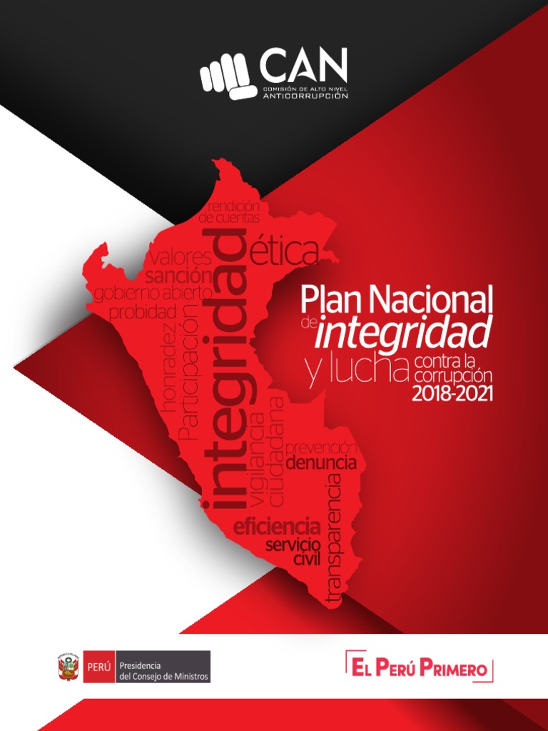 Plan Nacional de Integridad y Lucha Contra La Corrupción 2018-2021 PDF | PDF | Corrupción ...