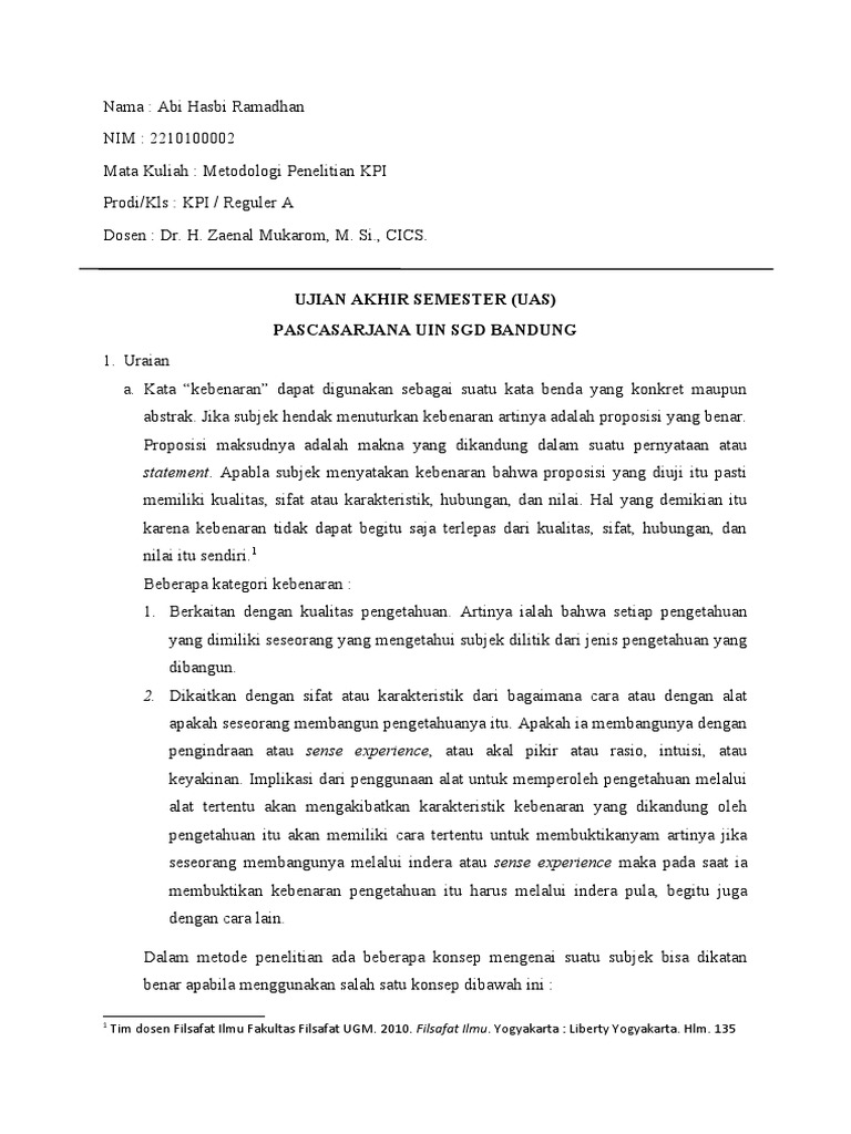 Abi Hasbi Ramadhan - UAS METLIT | PDF