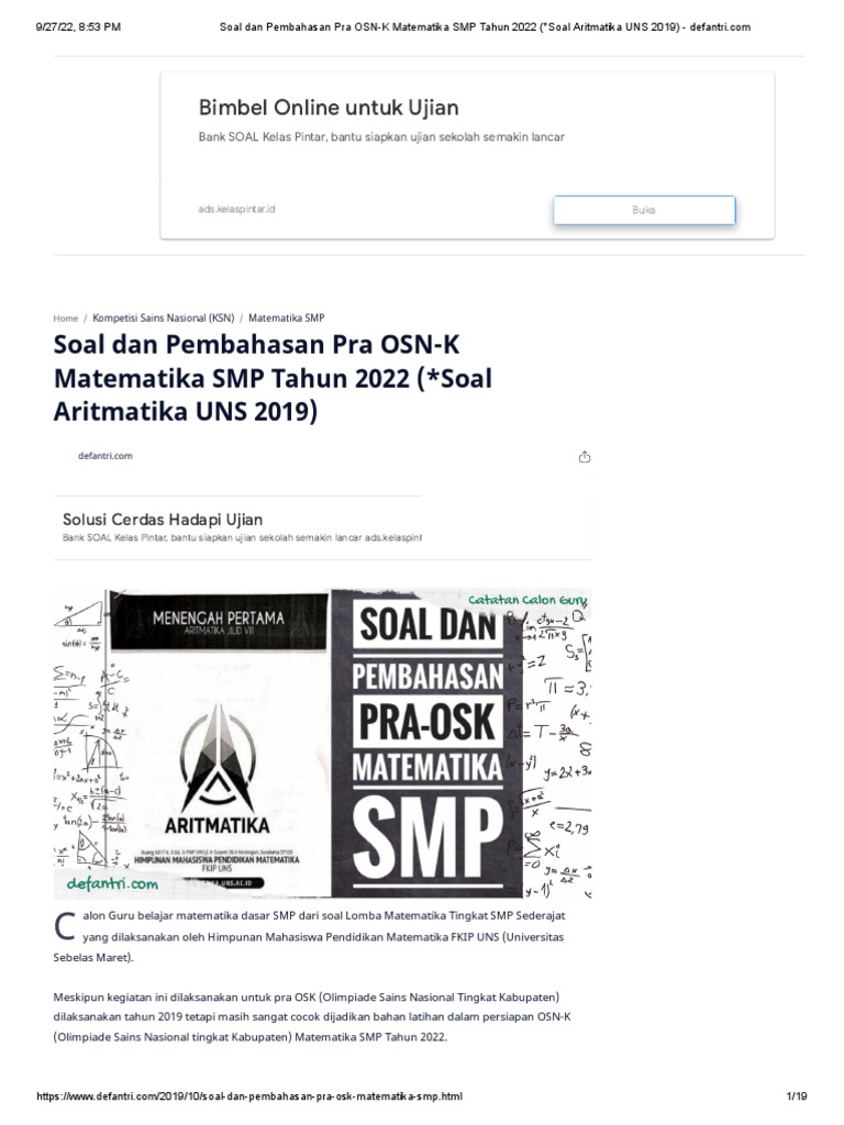 Soal KSN Matematika | PDF