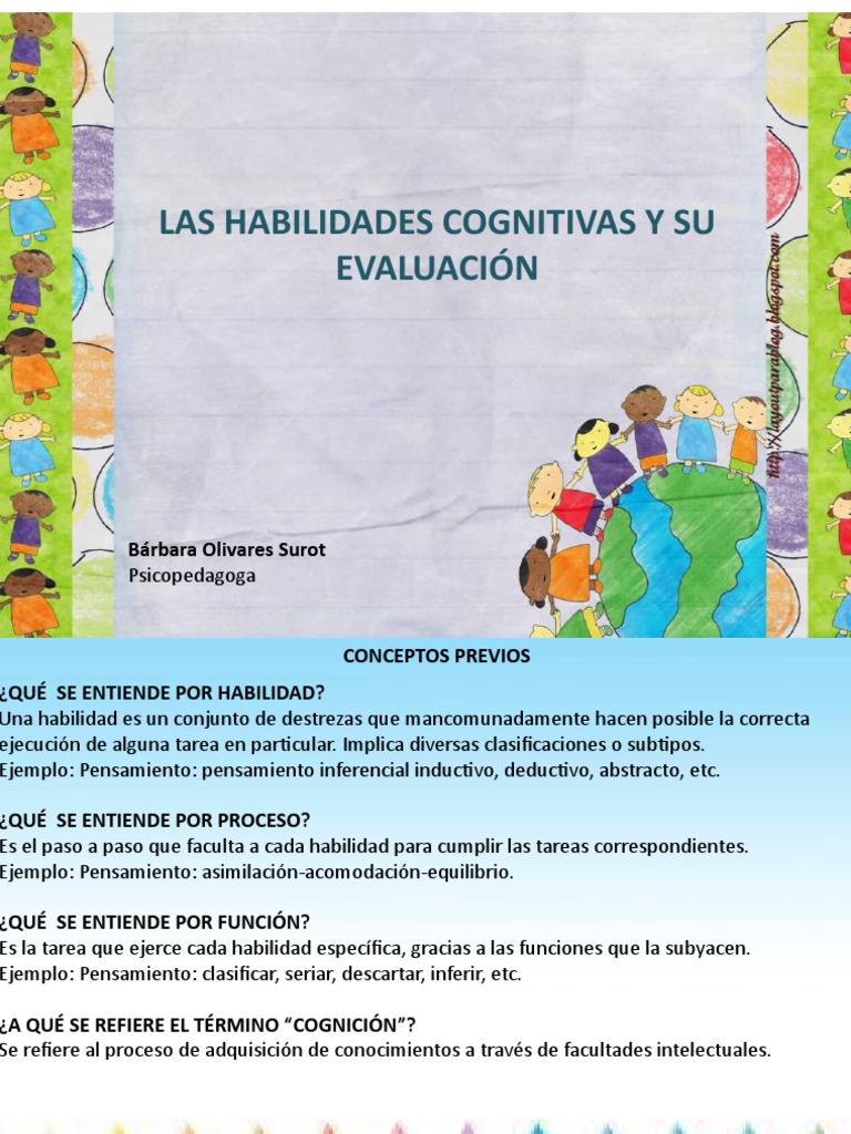 Habilidades Cognitivas - El Pensamiento | Descargar gratis PDF | Pensamiento | Evaluación
