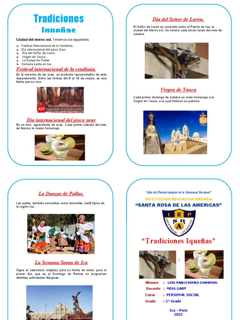 Diptico Tradiciones Iqueñas | PDF