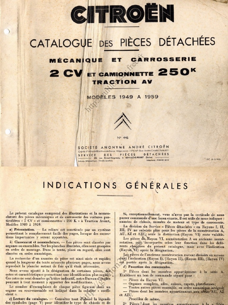 2cv Type A Manuel de Reparation | PDF