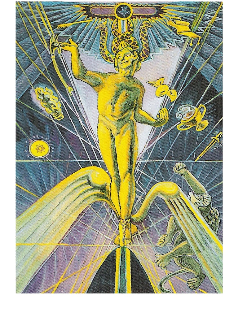 Atu I - The Magus - Thoth Tarot - Aleister Crowley, 1938 - 1943 - Lady ...